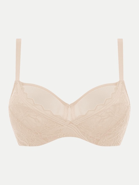 Niet voorgevormde Beugel BH - Goudkleurig Beige - Floral Touch ...
