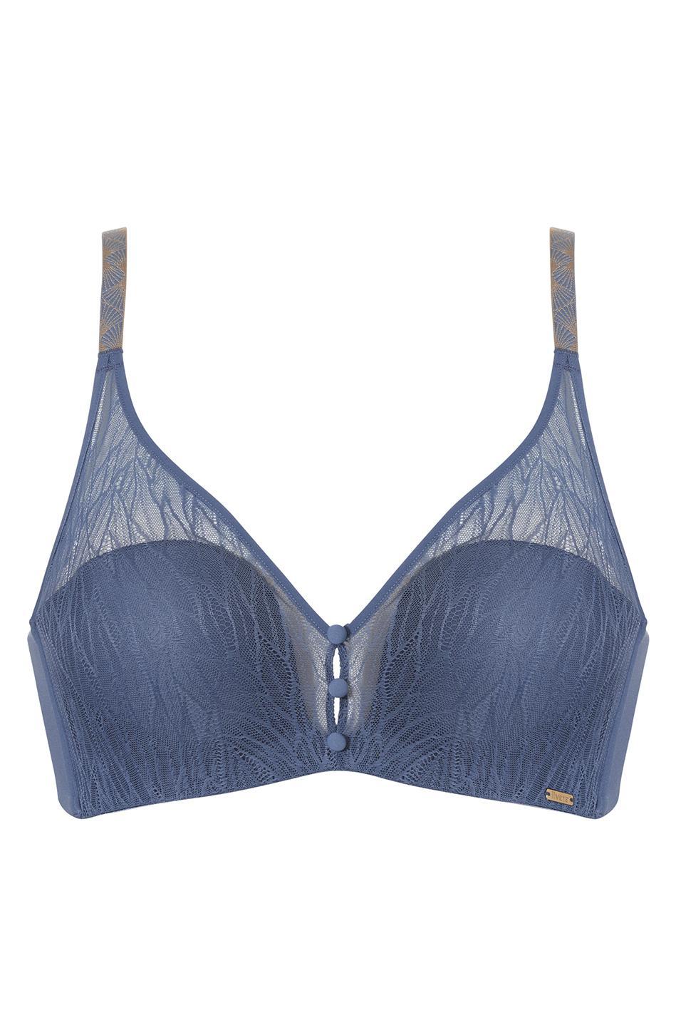 Lana Voorgevormde BH met gel beugel - Mistgrijs - BUTTON LACE | Livera