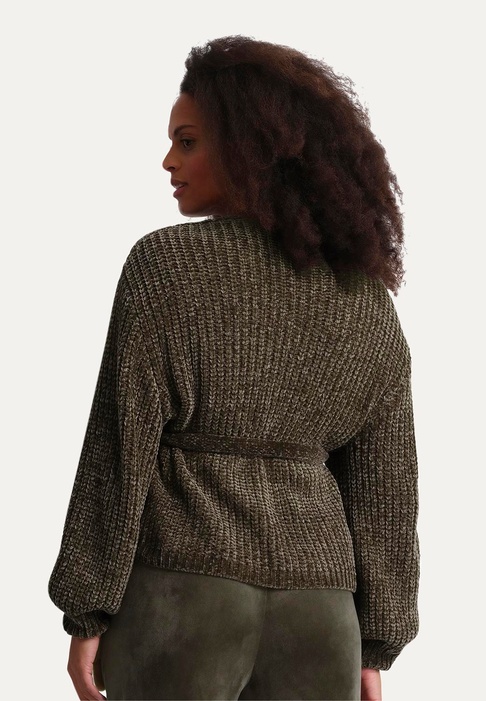 Vivianna Vest - Khaki - CHENILLE KNIT | Livera