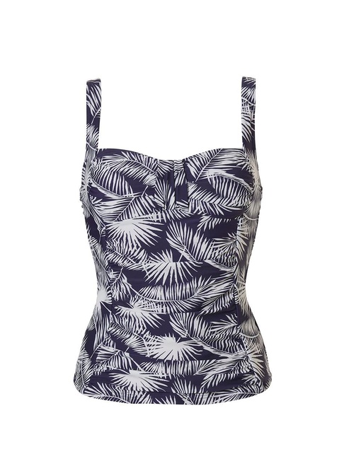 Bodine Tankini top - Nocturnal Blue - PALM LEAF | Livera